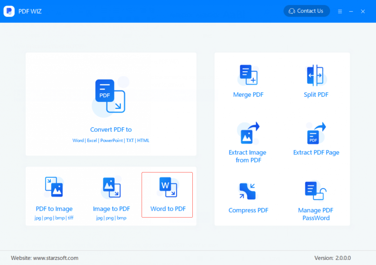 How To Convert Word To PDF Using PDF WIZ 